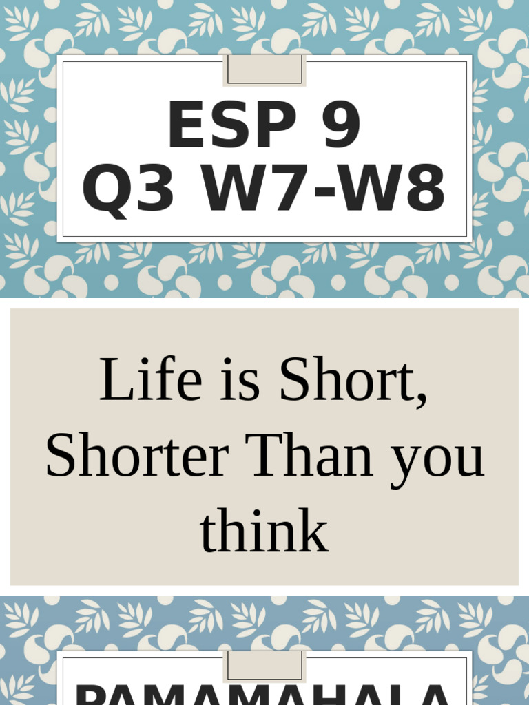 Esp 9 Q3 W7 W8 | PDF