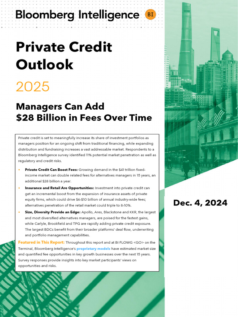 Private Credit Outlook Bloomberg | PDF | Banks | Finance & Money Management