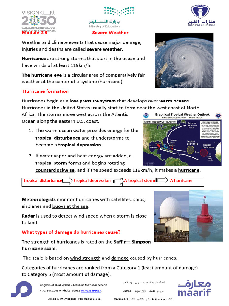 Module 2.3 Severe Weather | PDF | Tropical Cyclones | Tornadoes