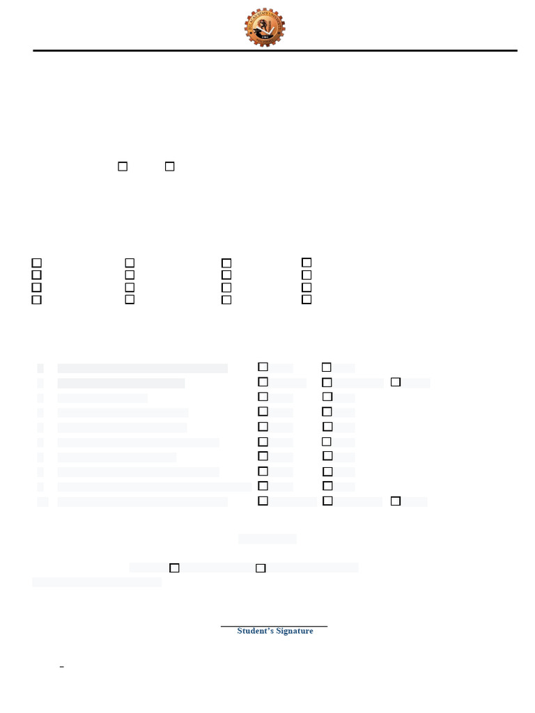 Student Health Assessment Form For Printing | PDF | Diseases And ...