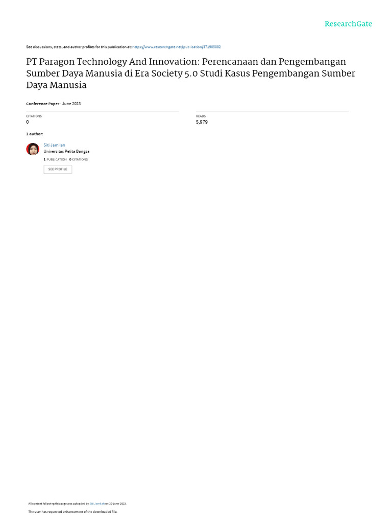 Tugas Perencanaan Pengembangan SDM2023 | PDF