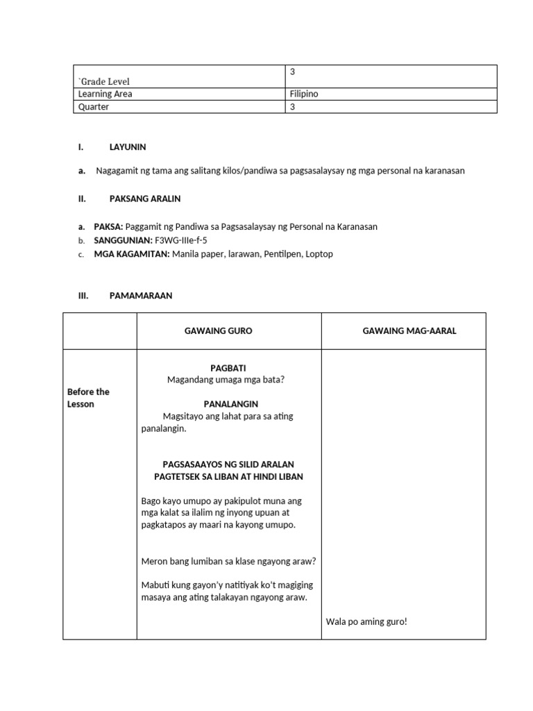 LP Filipino FINAL DEMO | PDF