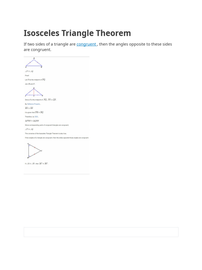 Isosceles Triangle Theorem | PDF