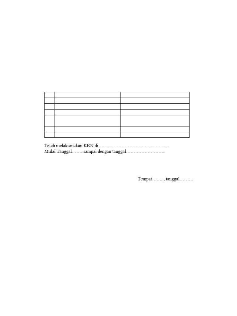 Lembar Penilaian KKN Oleh Pamong Desa | PDF