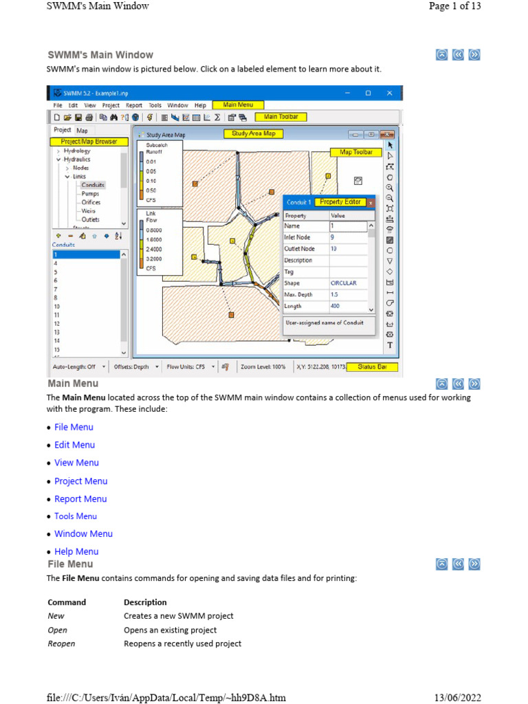 SWMN's Main Window | PDF | Menu (Computing) | Keyboard Shortcut