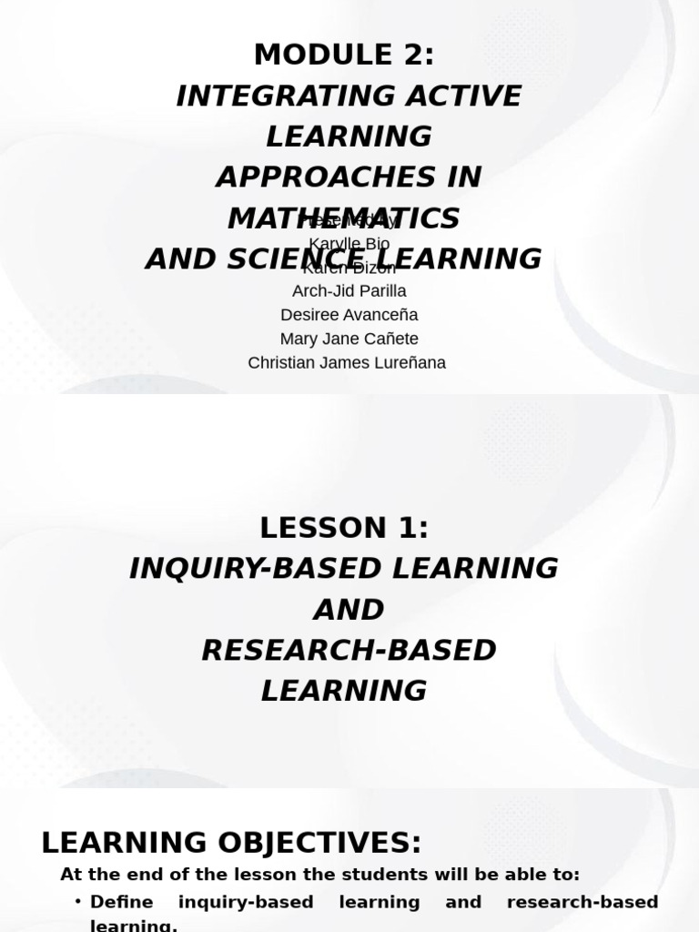 Module 2 Integrating Active Learning Approaches in Mathematics and Science 20250208 083859 0000 ...