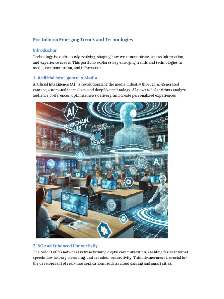 Emerging Trends Portfolio | PDF