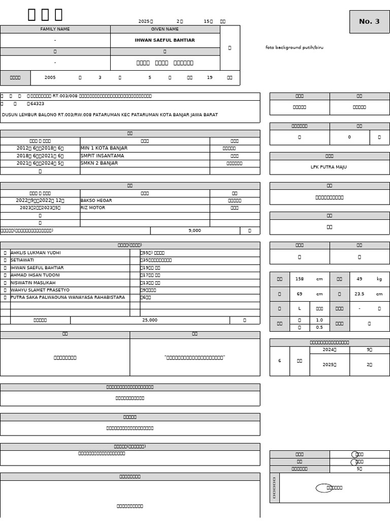 New CV Ihwan Saeful Bahtiar | PDF