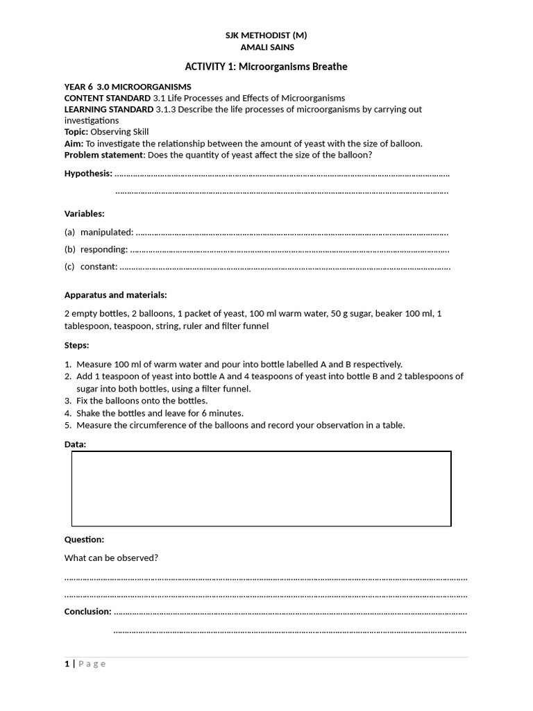 Science Experiment Modules Pdf Volume Experiment