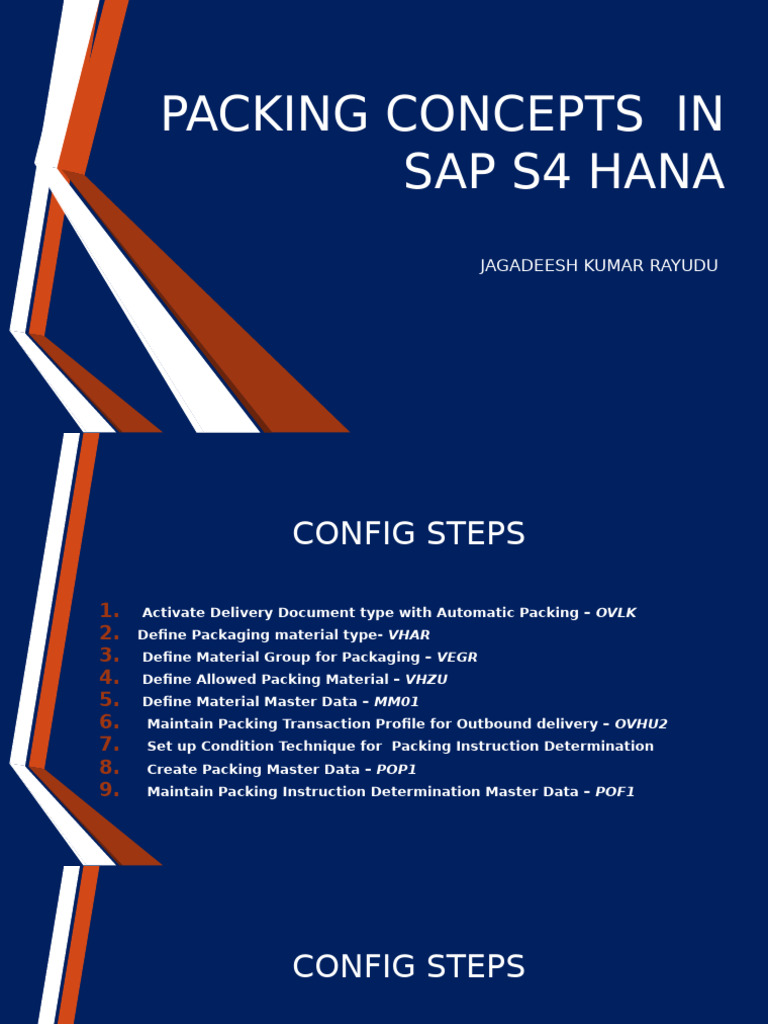 Packing Concepts Sap | PDF | Logistics | Information Technology