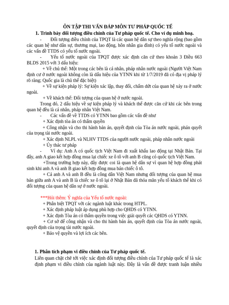 01. CÂU HỎI 70 TPQT | PDF