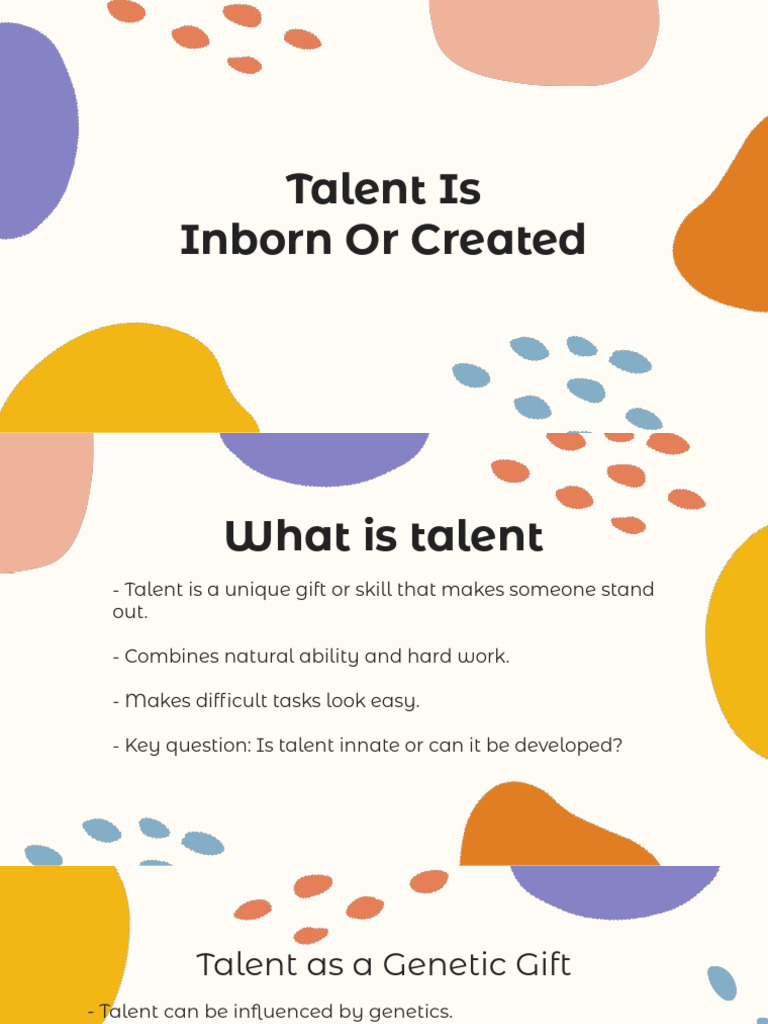 Talent is Inborn or Created | PDF | Cognition | Cognitive Science