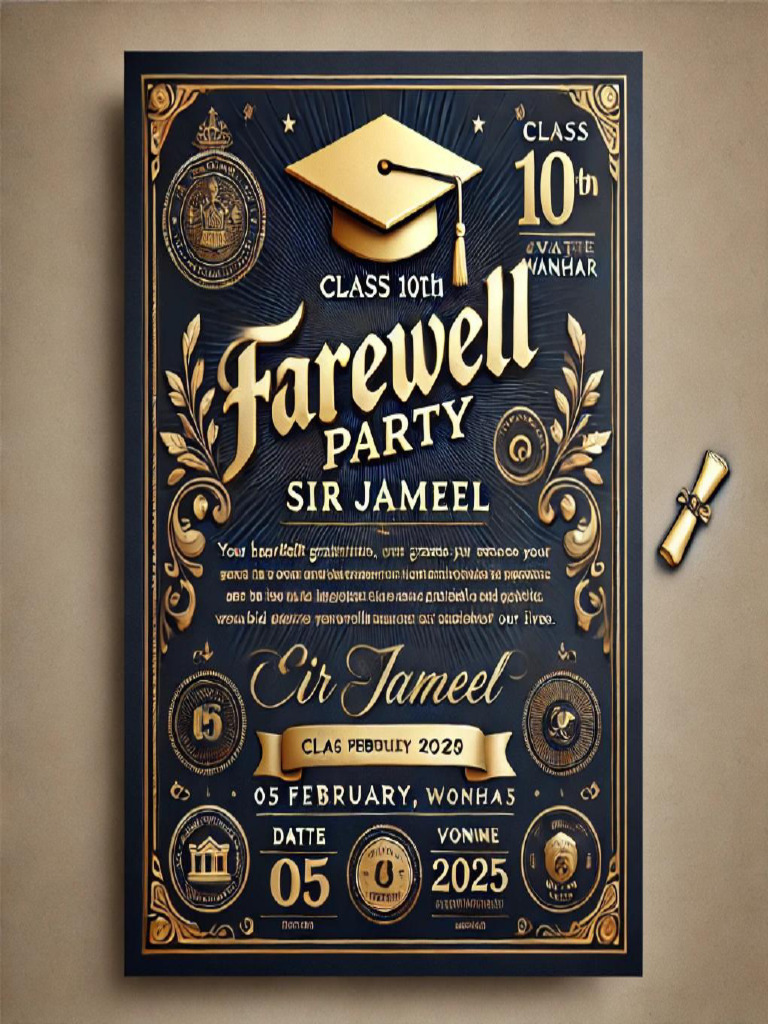 Class 10th Farewell Invitation | PDF