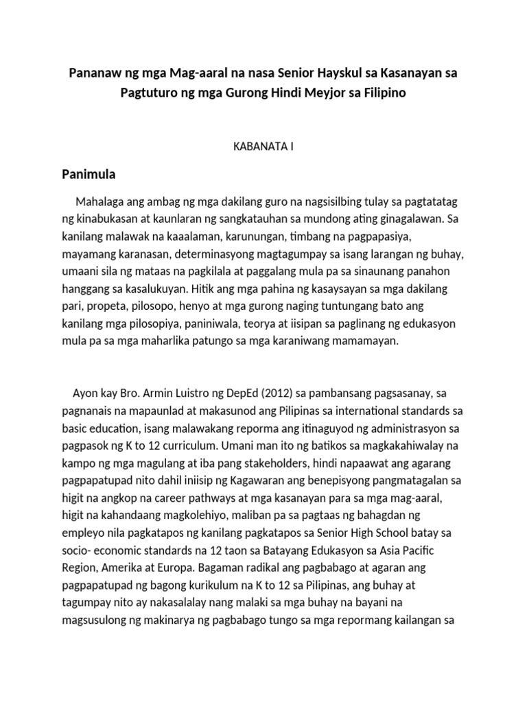 RESEARCH PAPER Filipino | PDF