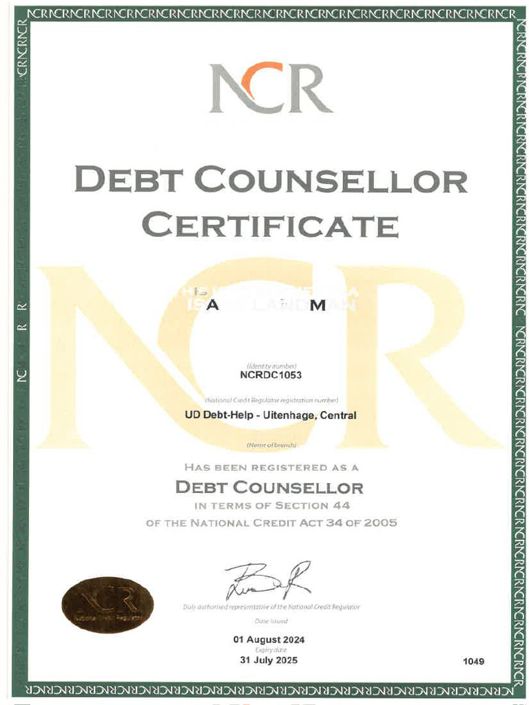 NCR Certificate | PDF