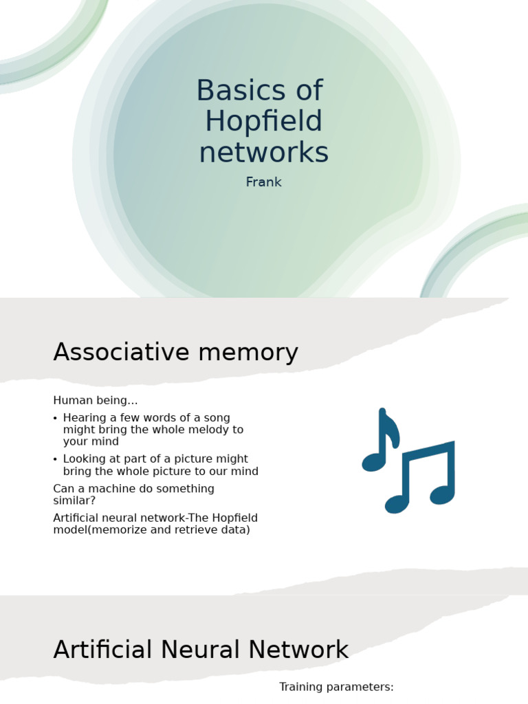 Hopfield Networks for Beginners | PDF | Algorithms | Machine Learning