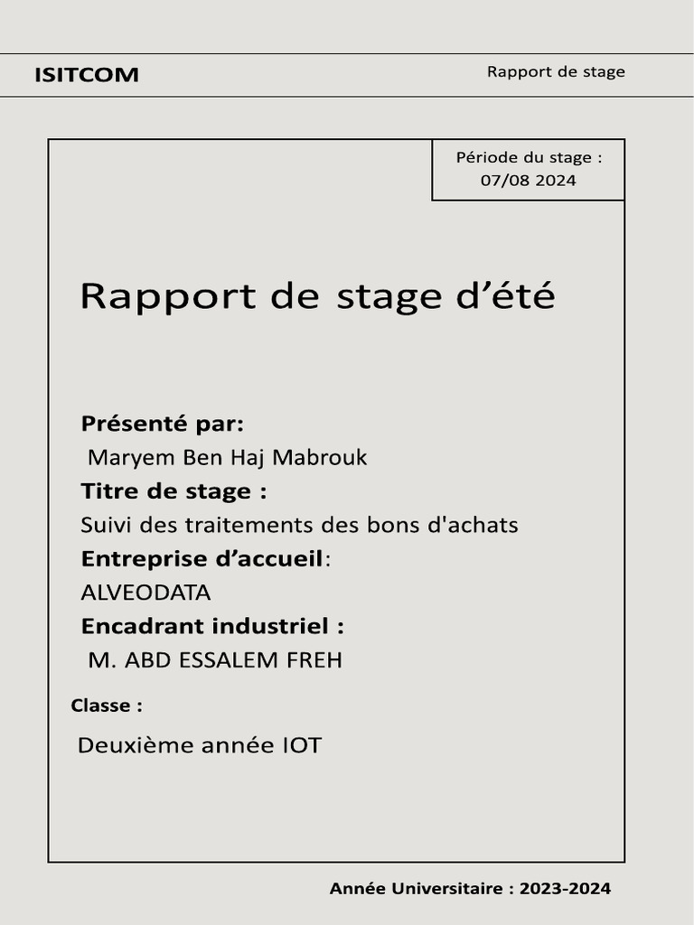 Rapport de Stage | PDF | Développement de logiciel | JavaScript