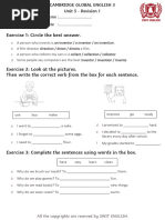 Cambridge Global English Workbook 3 Answers | PDF