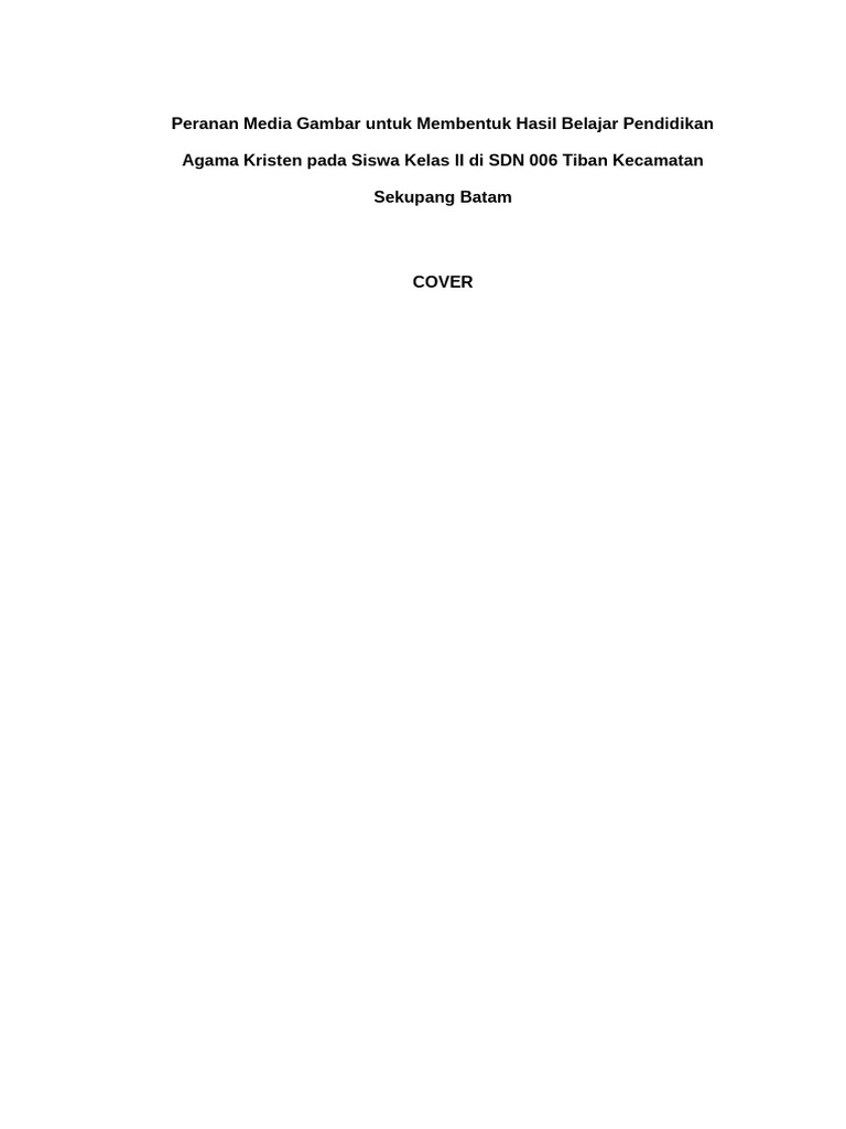 Peranan Media Gambar Untuk Membentuk Hasil Belajar Pendidikan Agama ...