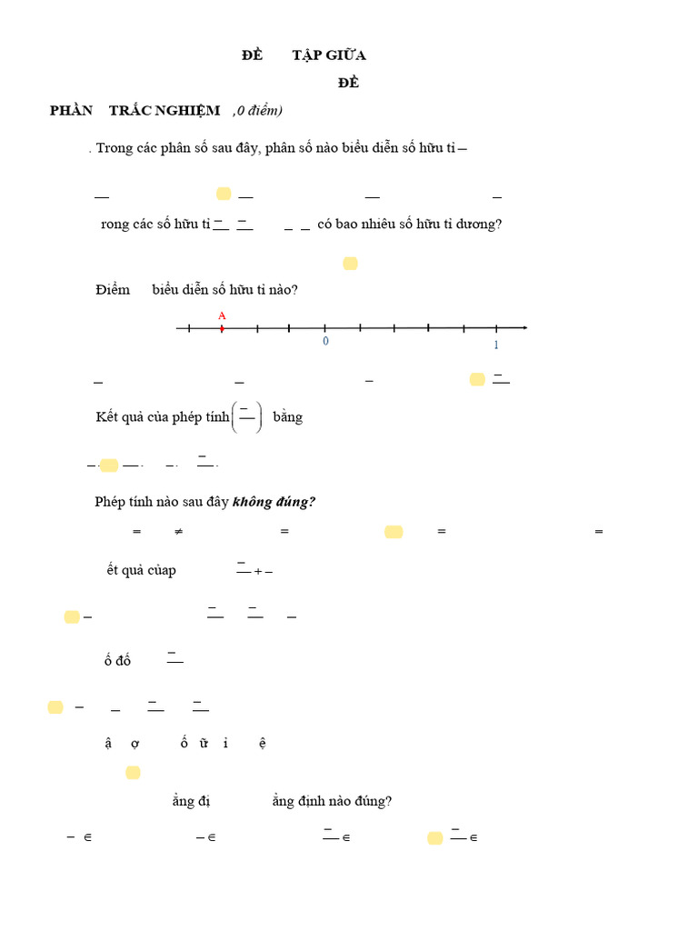 Đề Ktra GkI Thử Lớp 7 | PDF