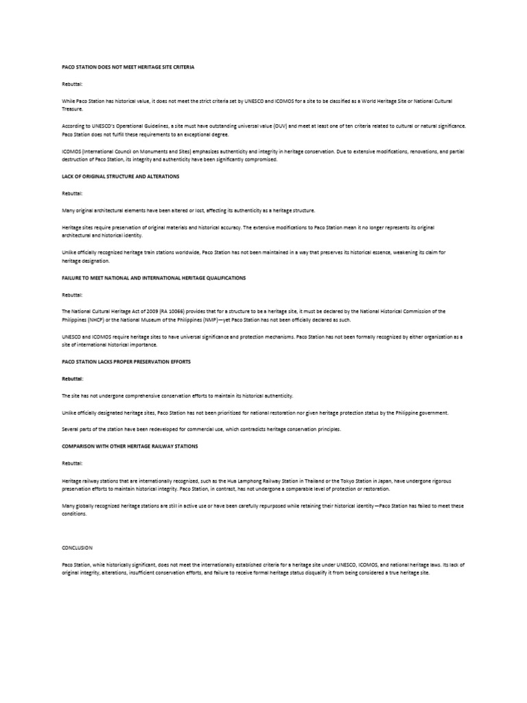 PACO STATION DO-WPS Office | PDF | Historic Preservation | World ...