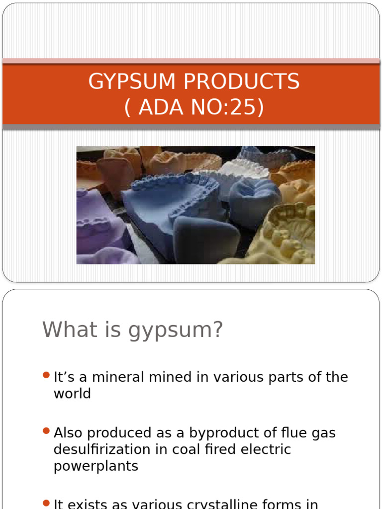 Gypsum Products | PDF | Gypsum | Plaster