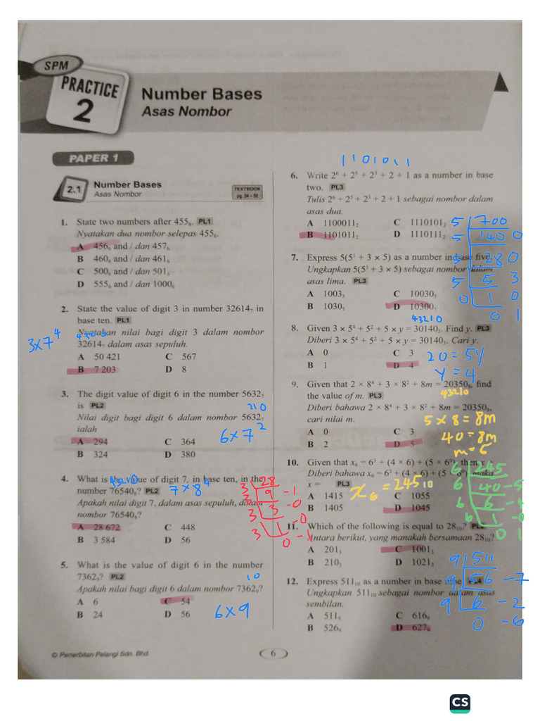 Matematik F4 Latihan Bab 2 | PDF