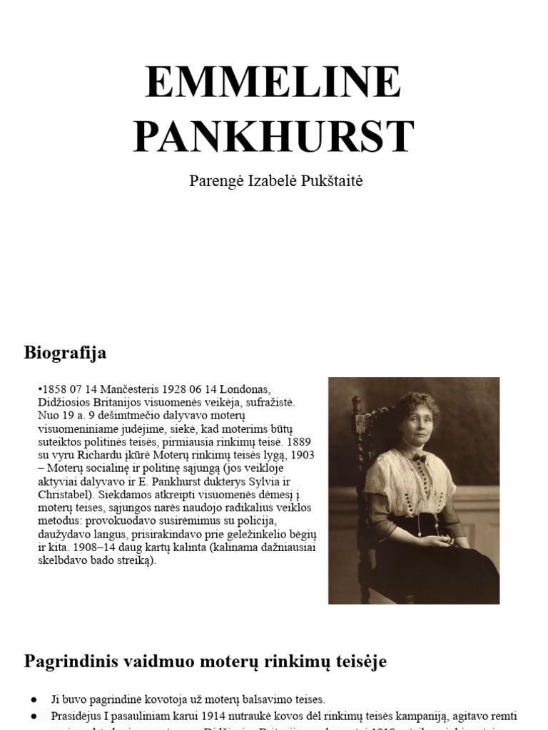 Emmeline Pankhurst | PDF