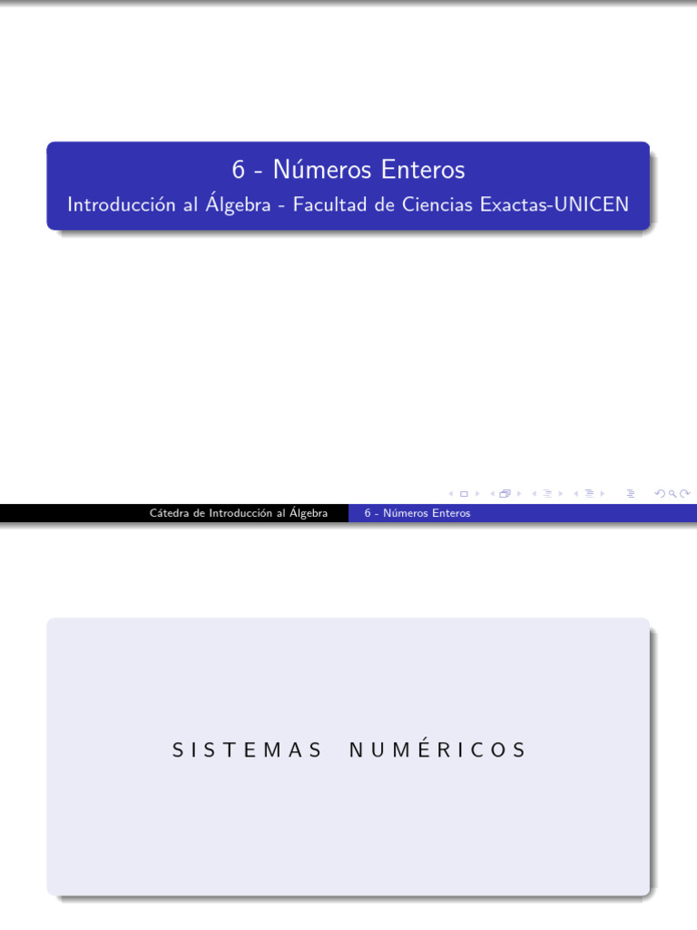 Introducción a los Números Enteros en Álgebra | PDF | Entero | Anillo ...