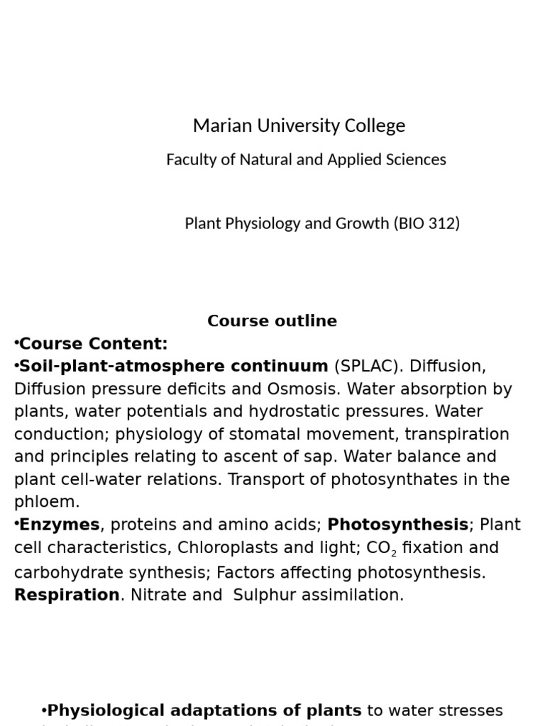 Bio 312 Plant Growth & Development | PDF | Plant Hormone | Plant Nutrition