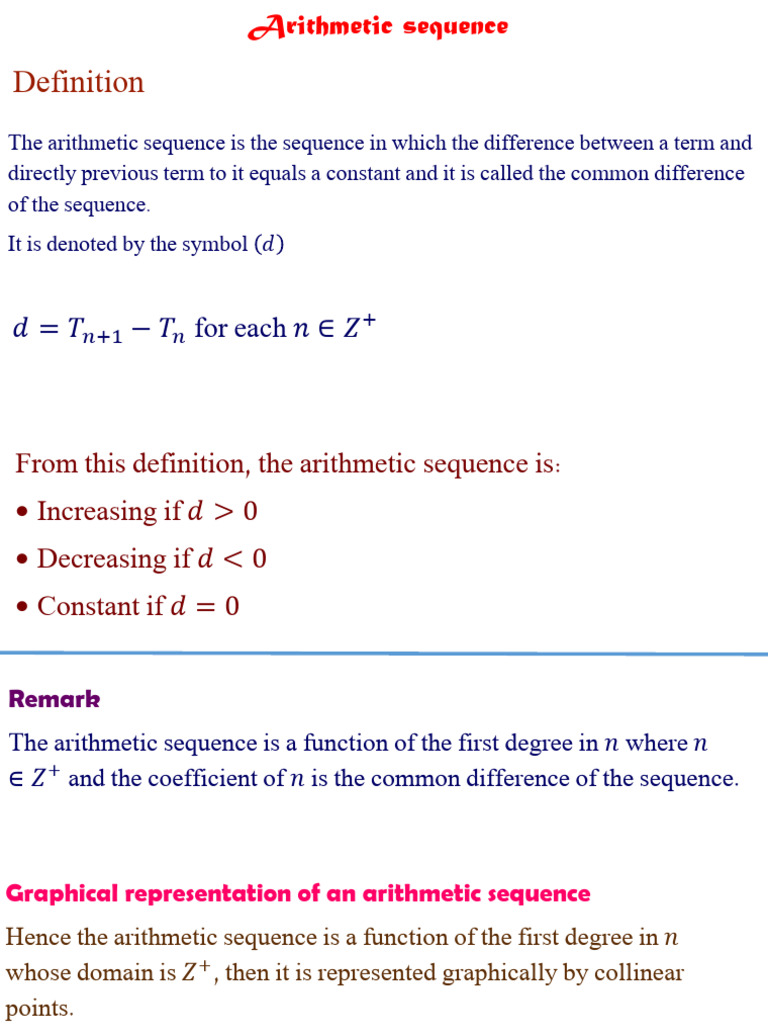 Arithmetic Sequence | PDF | Mean | Sequence