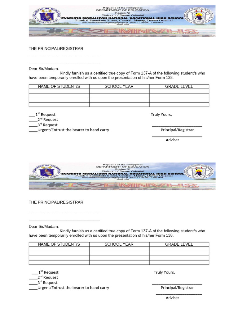 Request Form | PDF