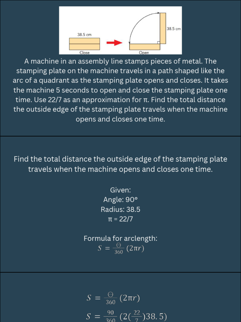 Stamping Machine Arc Distance Calculation | PDF