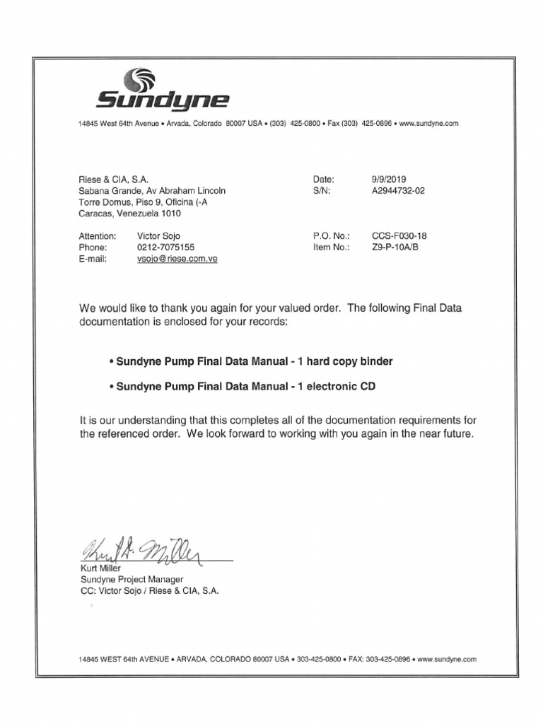 Sundyne Lmv322-Final Data Book A2944732-02 | PDF