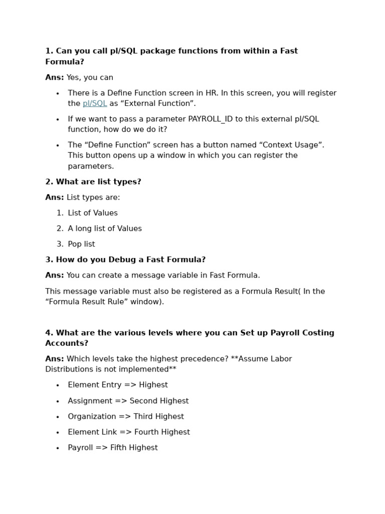 HRMS Interview Questions | PDF | Pl/Sql | Parameter (Computer Programming)