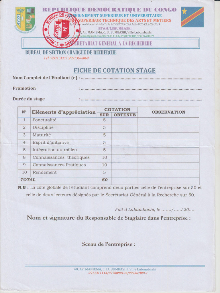 Fiche de Cotation | PDF
