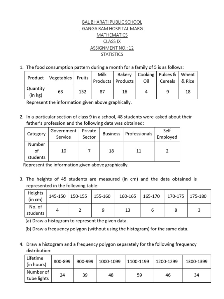 IX Math 12 Statistics | PDF