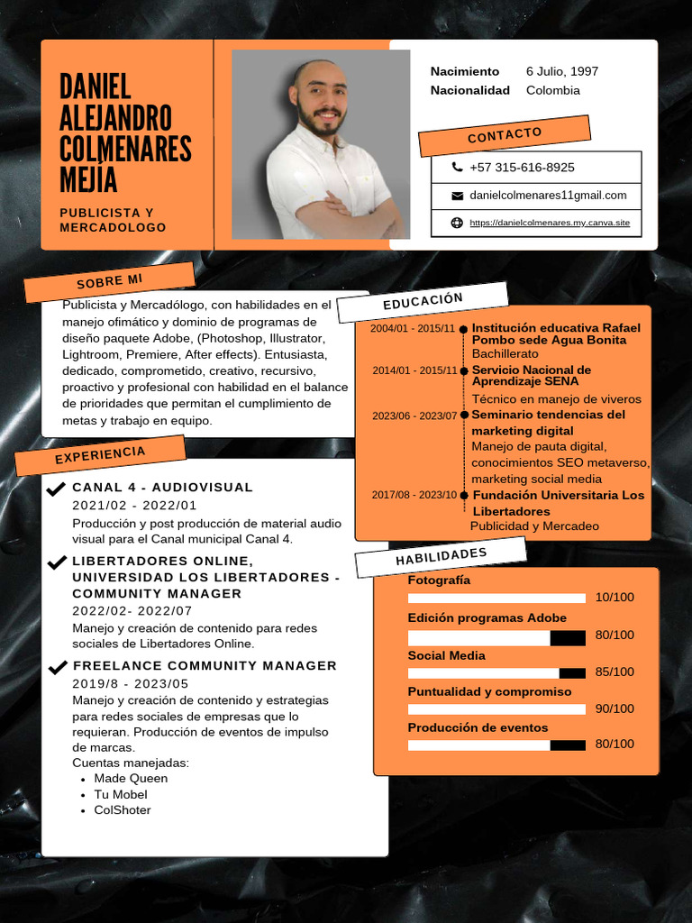HV DANIEL COLMENARES (1)_compressed | PDF | Marketing | Publicidad digital
