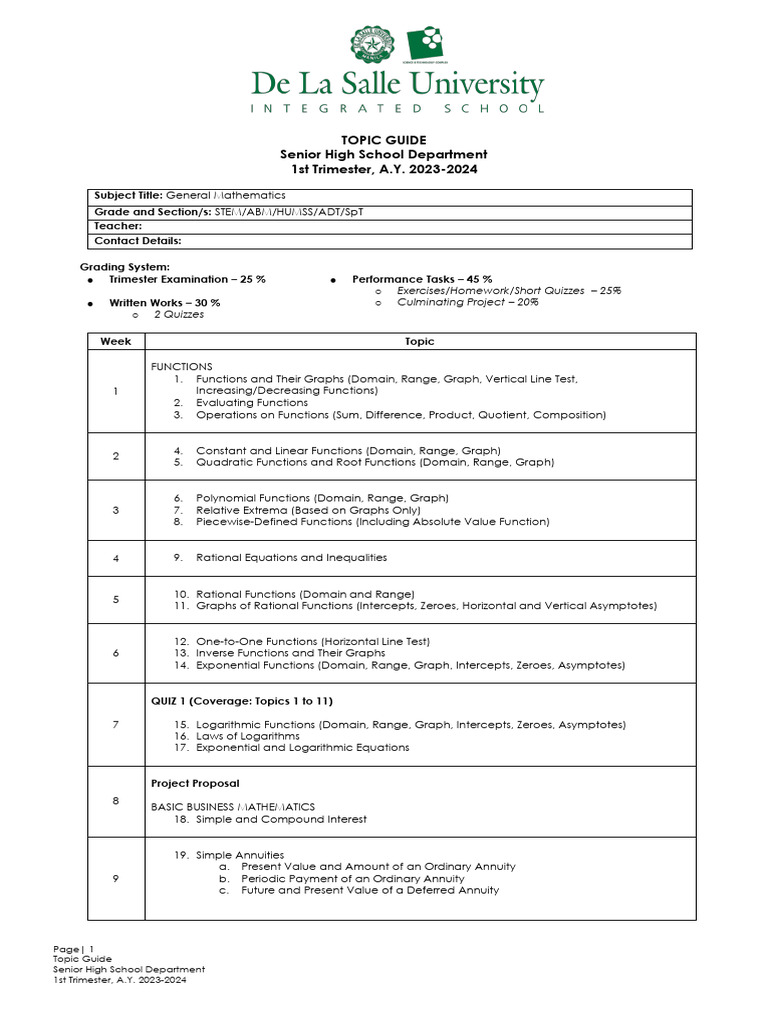 General Mathematics | PDF | Function (Mathematics) | Asymptote
