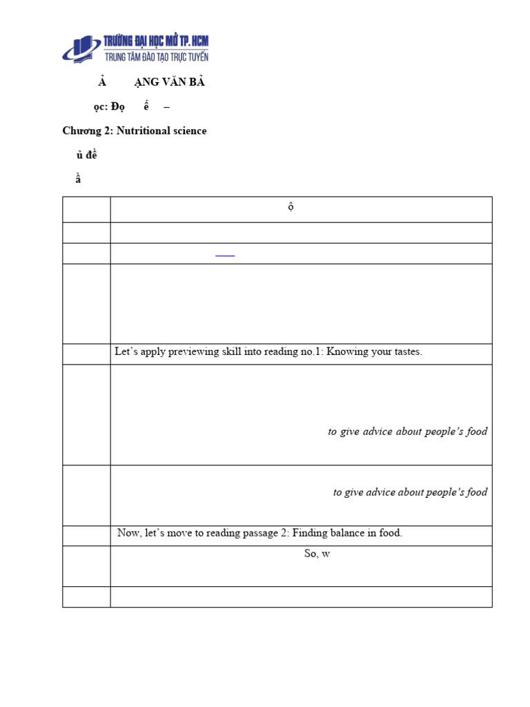 DV1-B2-CD2.1-Reading Skill - Script | PDF