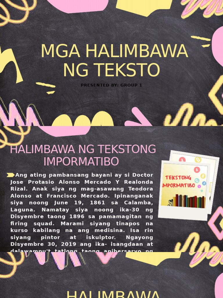 Mga-halimbawa-ng-teskto-GROUP-1_20250216_183737_0000 (1) | PDF