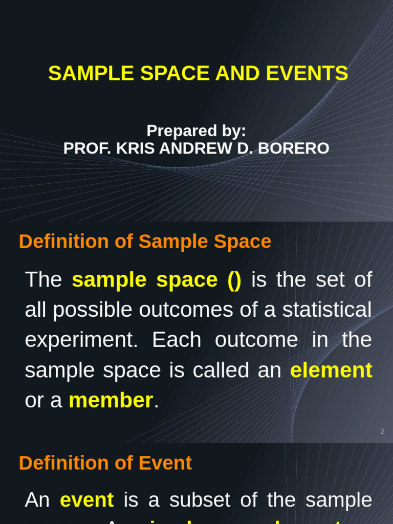 5. Sample Space and Events | PDF | Mathematics | Mathematical Concepts