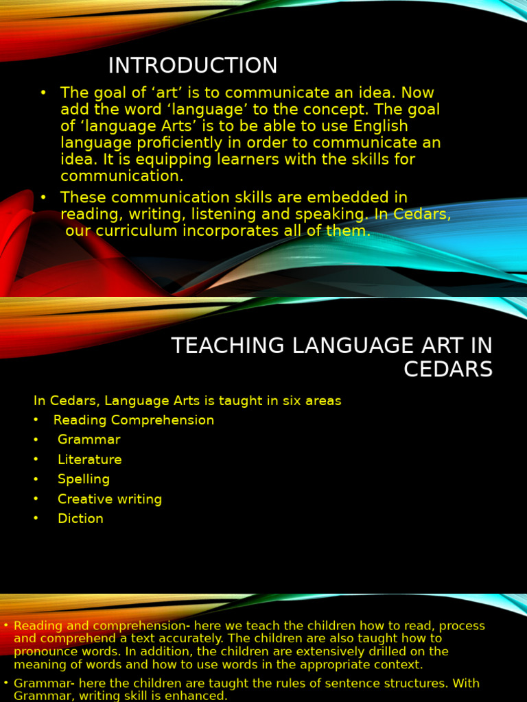 Teaching Language Arts and The Benefits of Enhancing All Language Arts ...
