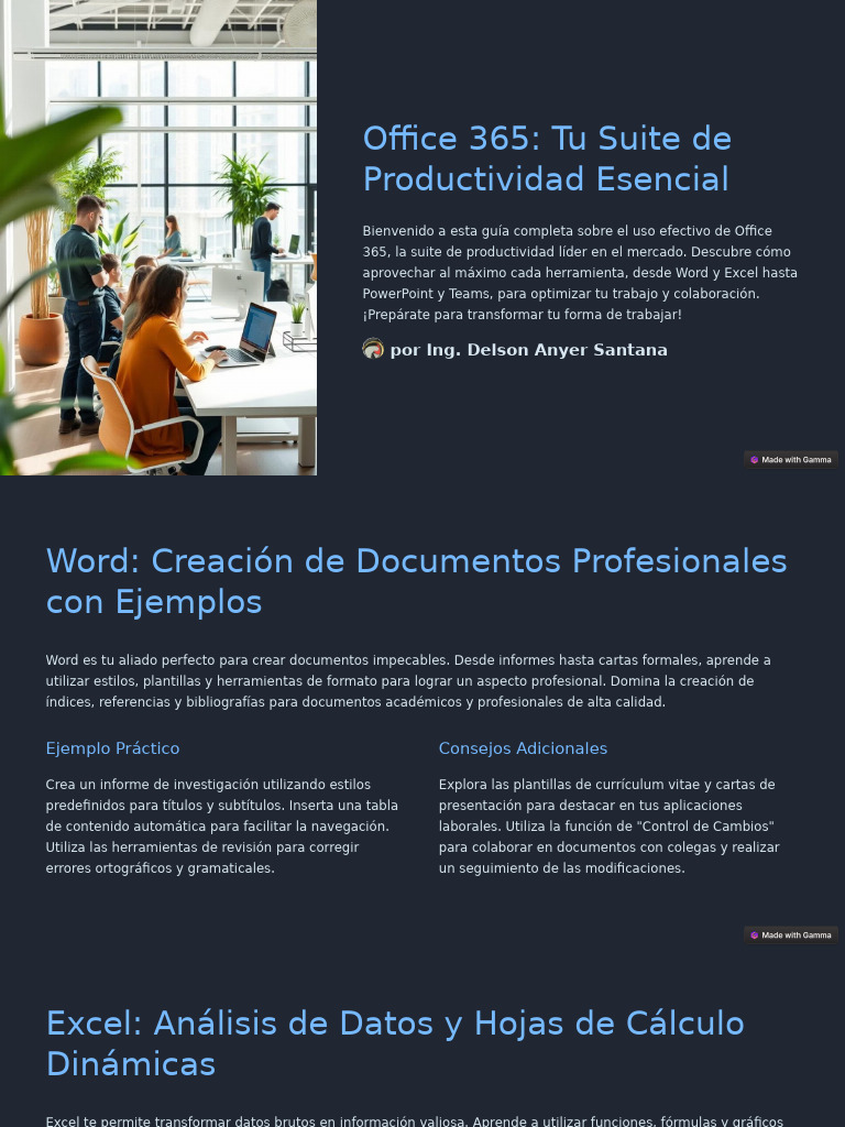 Guía Completa de Office 365 | PDF | Microsoft PowerPoint | Microsoft Excel