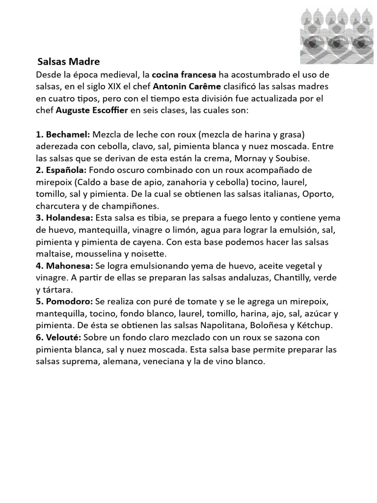 Salsas Madre | PDF