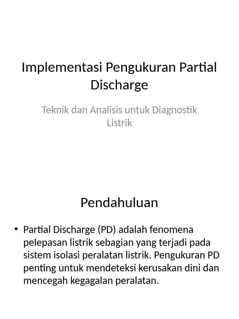 Implementasi Pengukuran Partial Discharge | PDF