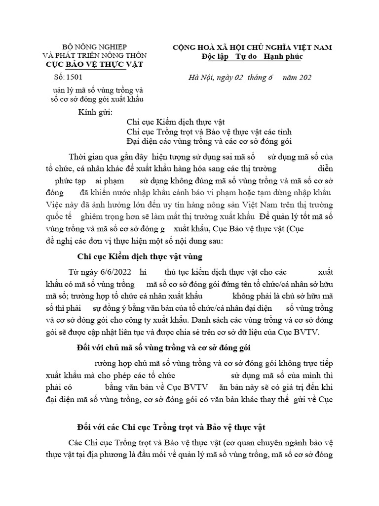 22.06.02 1501 Quan ly ma so Xk | PDF