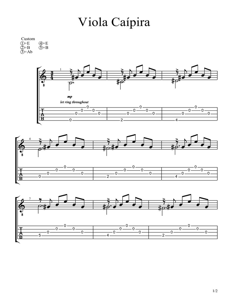 Arpejos Exercicios Viola Caipira | PDF