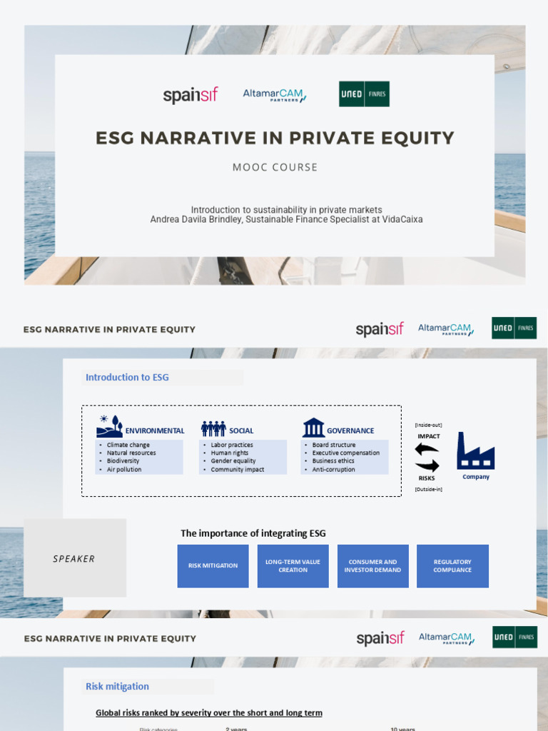 introduction ti sistainability in private markets _pt2 _PPT Vidacaixa mooc MOOC PE ESG - content ...
