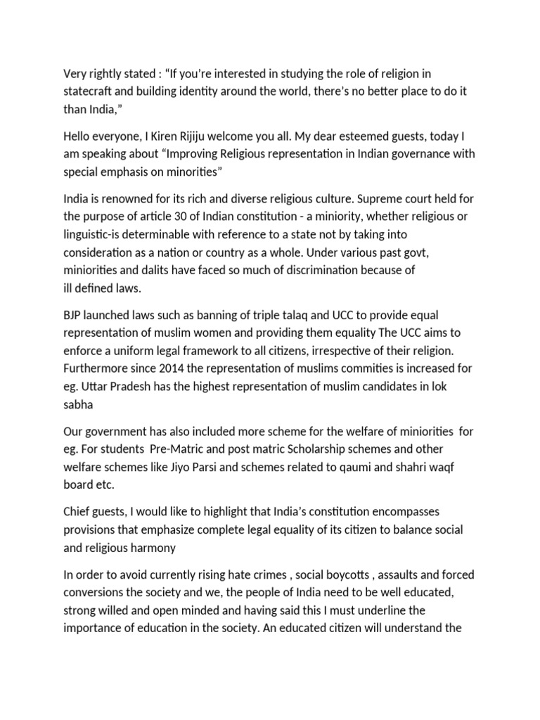 Final Speech For Mun | PDF